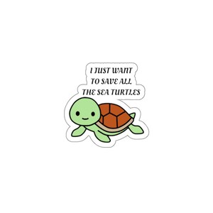 Save the Sea Turtles Stickers - Etsy