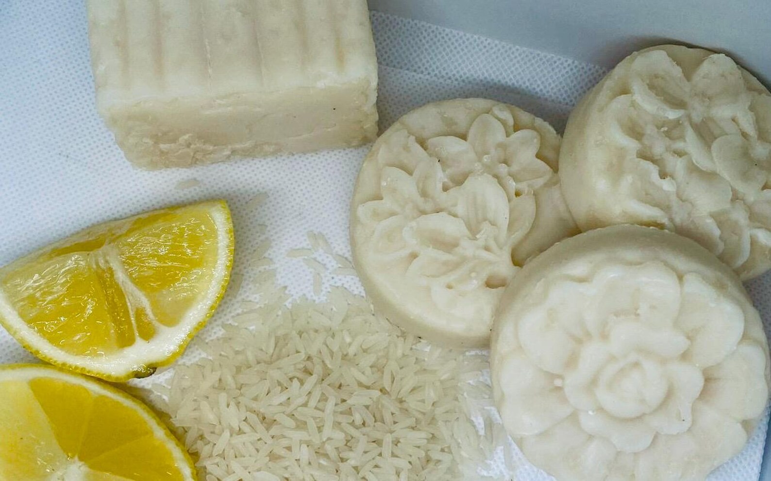 Handmade Lemon Rice Soap Bar - Etsy