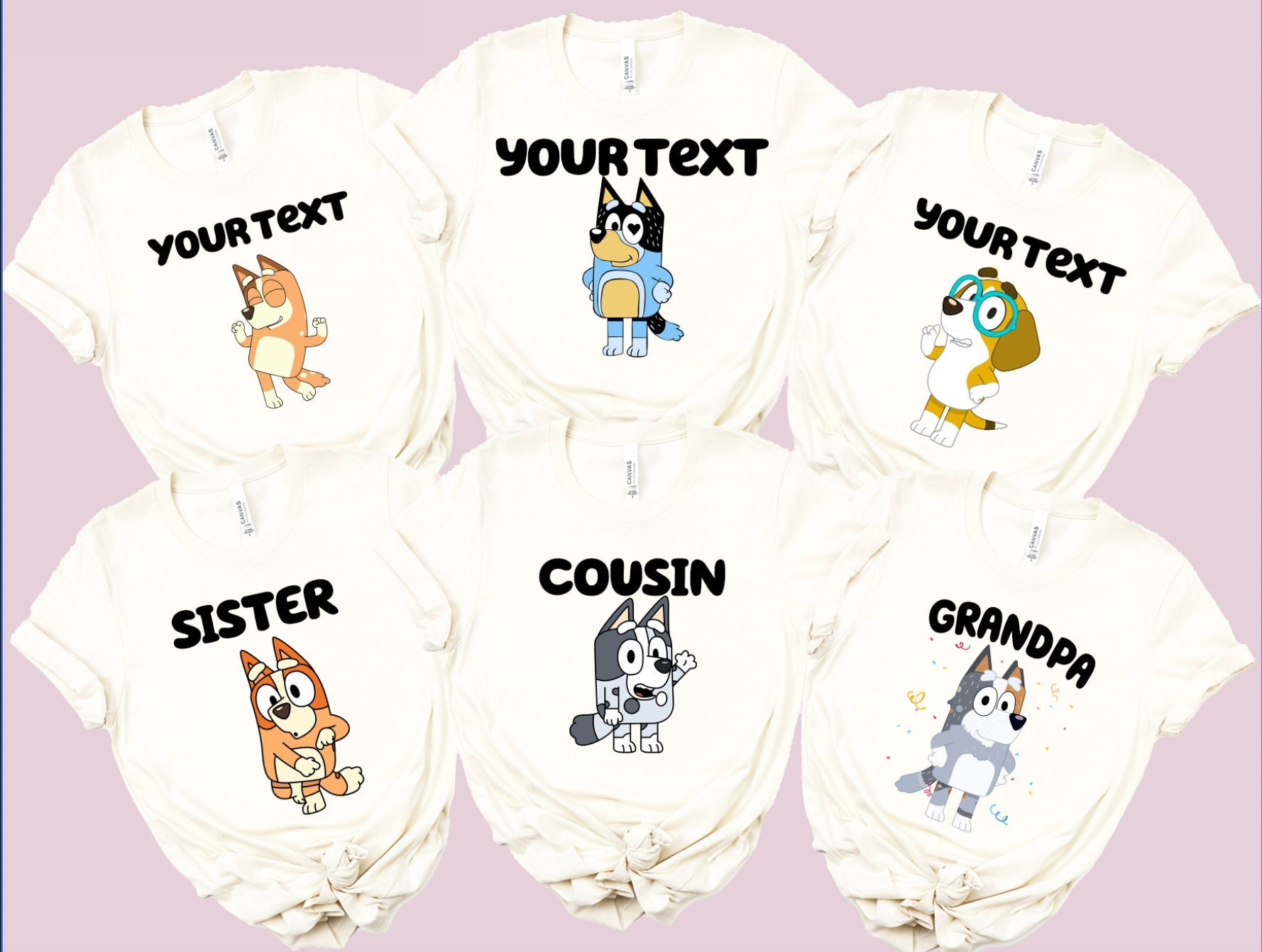 Bluey Custom Name Shirt Blue Family Shirt Matching Shirts Personalized ...