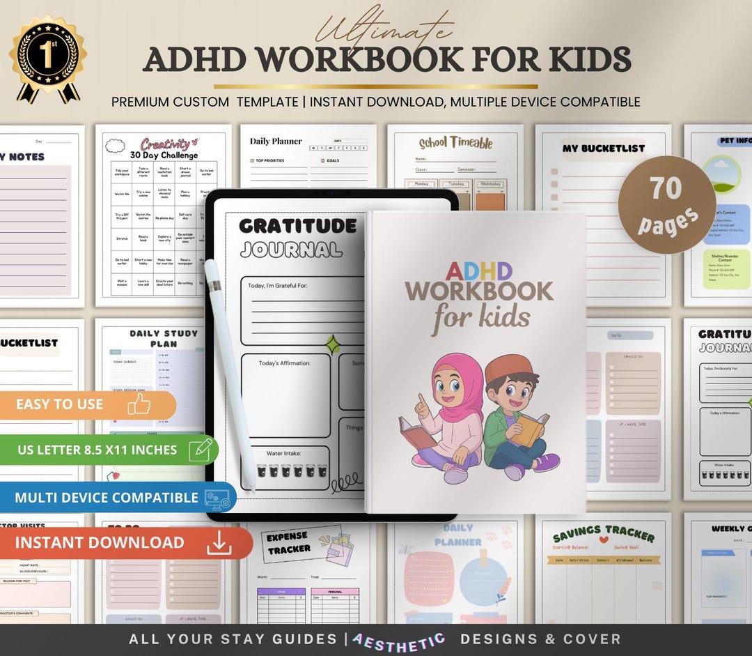 ADHD Workbook for Kids to Build Focus, Emotional Skills, and Positive ...