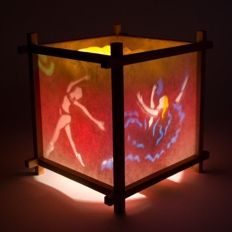 Ballet Harmony Lantern, Girl's Bedside Lamp, Night Light, Spinning ...
