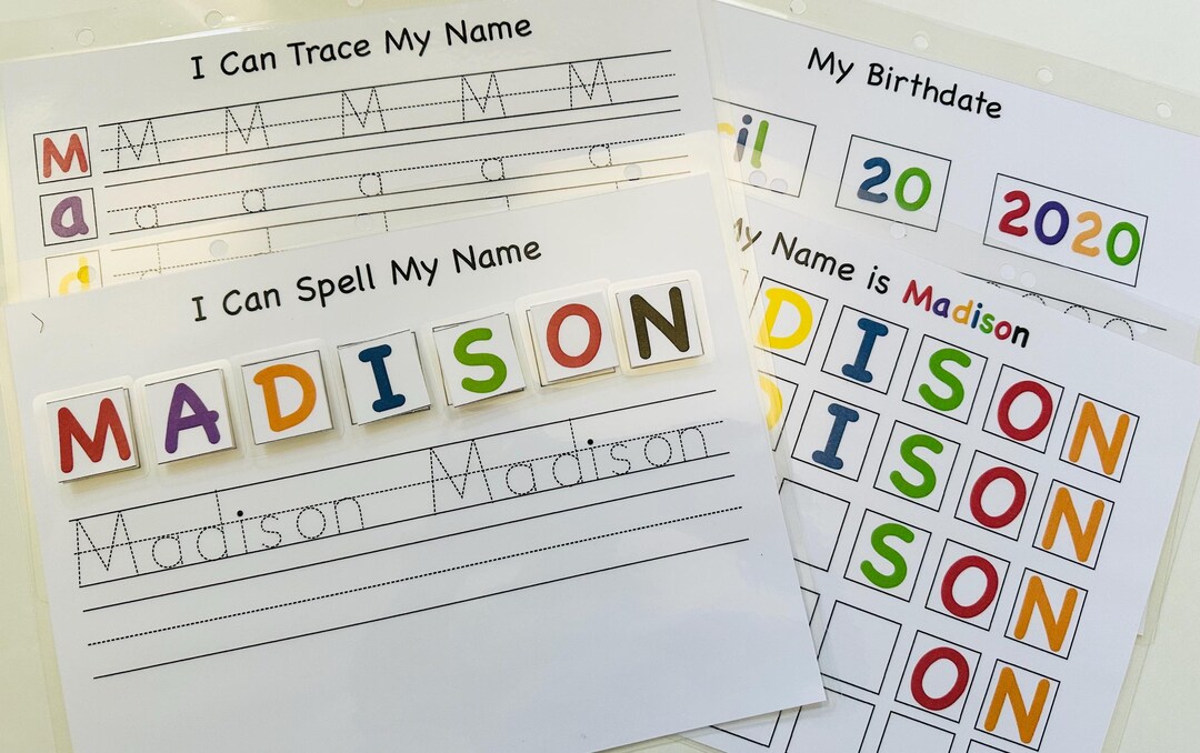 Personalized Kids Name Tracing Book (already Assembled) - Etsy