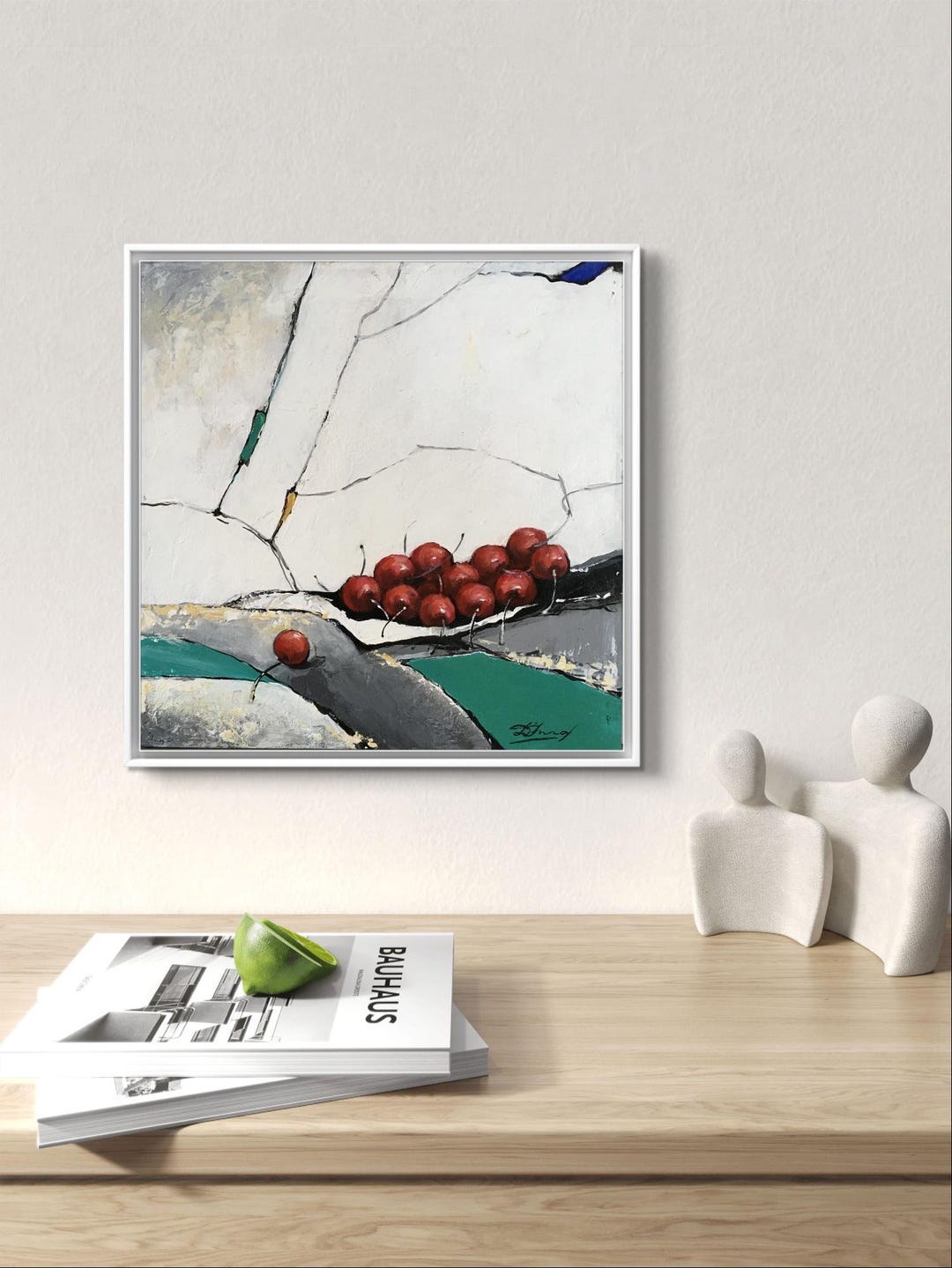 Painting on Canvas. Cherries. Acrylic. Material Painting. Modern Art - Etsy