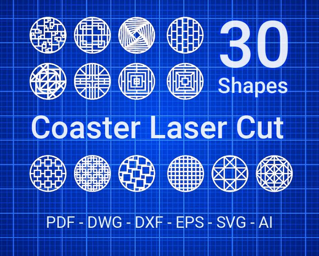 Geometric Coaster Design Pack – 30 Laser Cut Shapes - Etsy