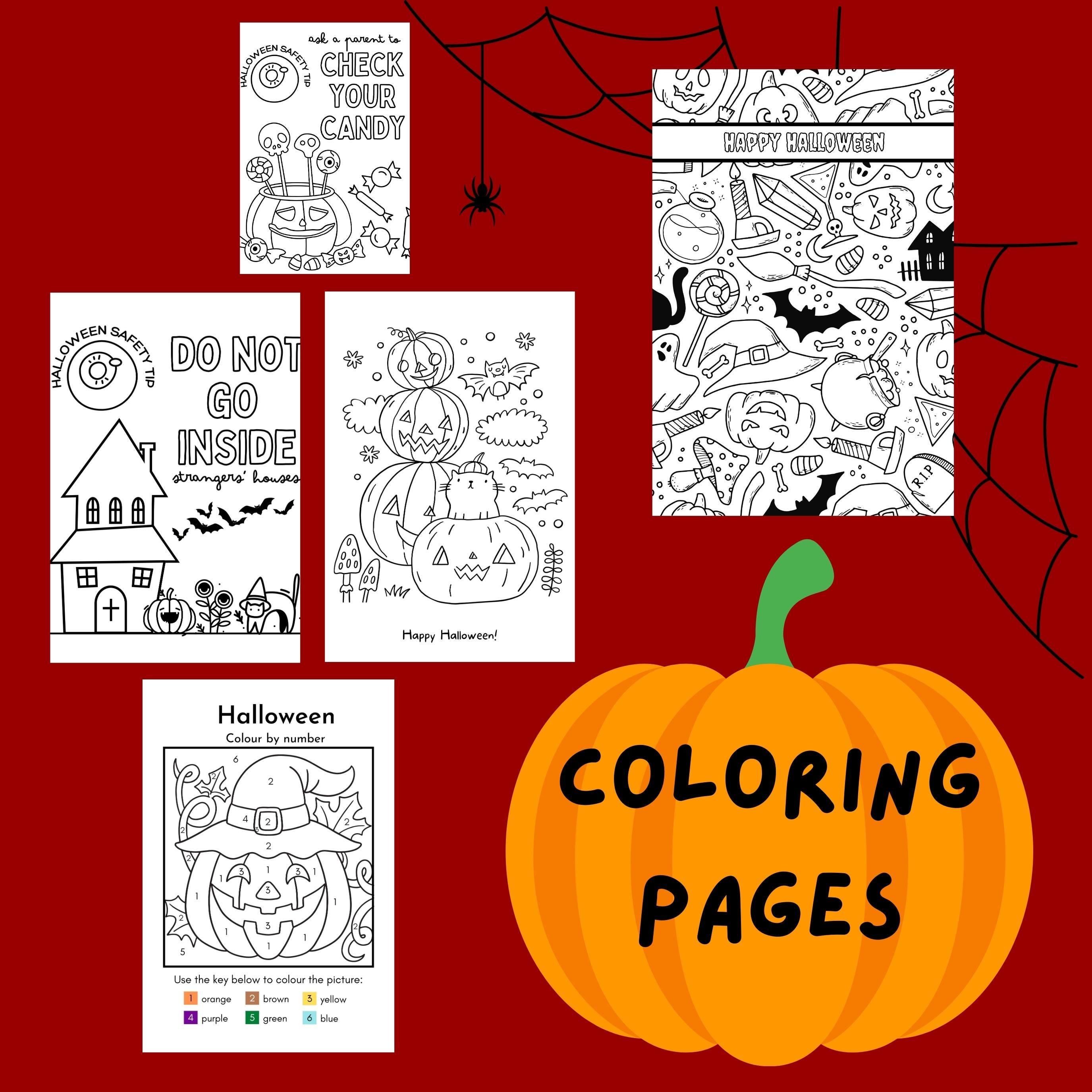 Halloween Activity Pages | Classroom Fun, Fall Coloring Bundle, Spooky ...