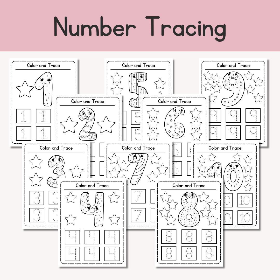 Numbers 1 to 10 Activity Pages | Early Learners to Kindergarten, Trace ...