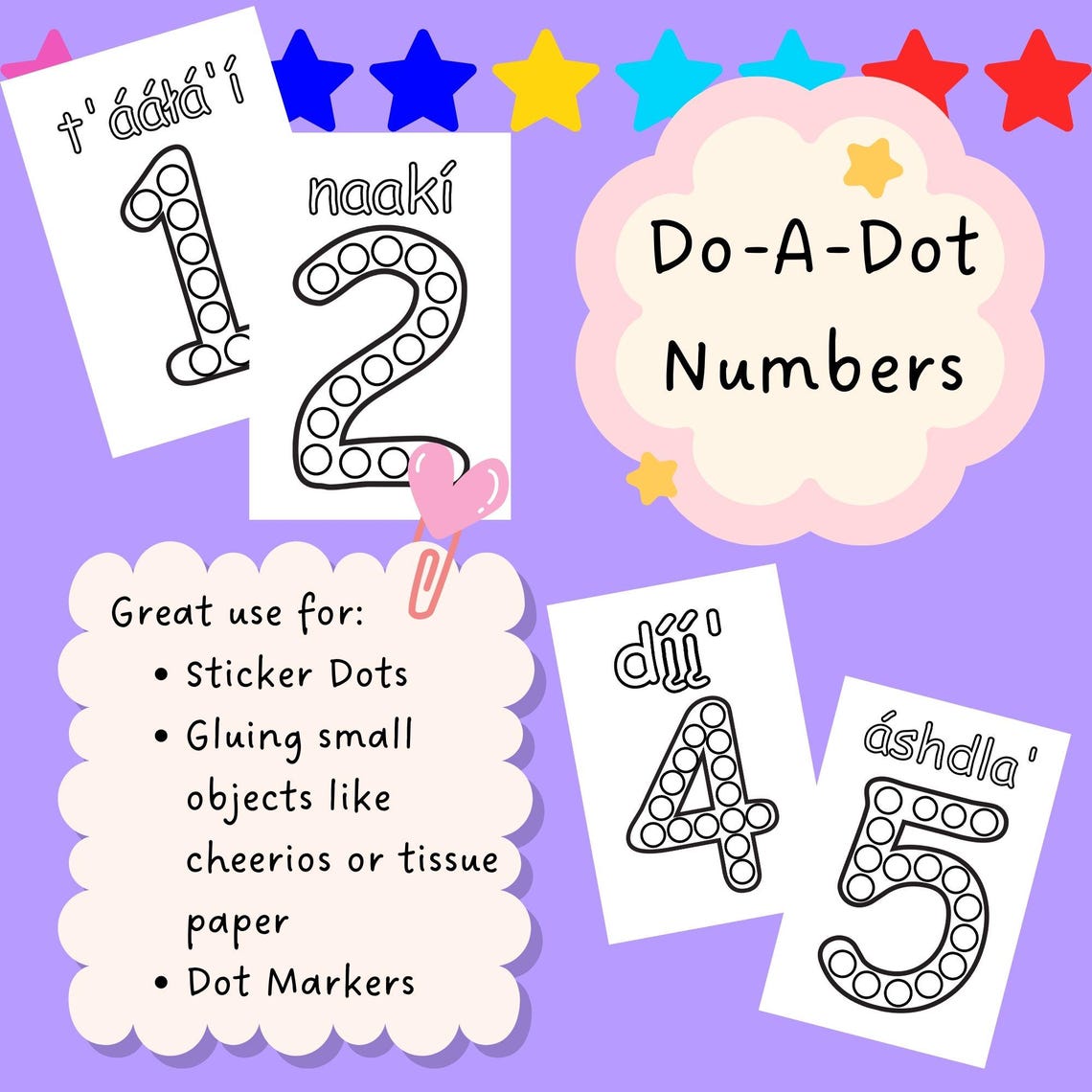Number Activity Worksheets in Navajo and English | Letter Tracing and ...