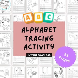 Trace and Match the Letters of the Alphabets | Writing Practice ...