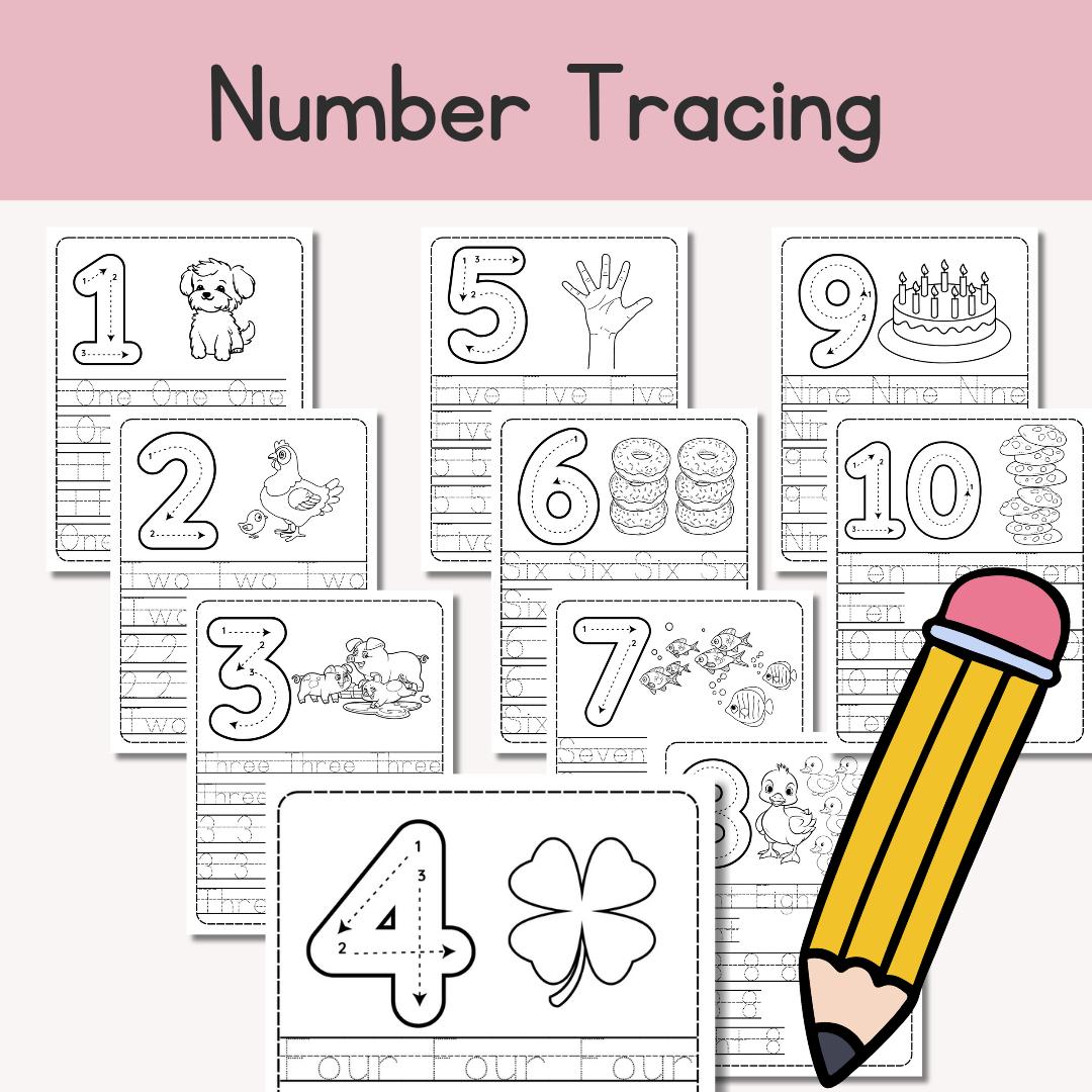 Numbers 1 to 10 Activity Pages | Early Learners to Kindergarten, Trace ...