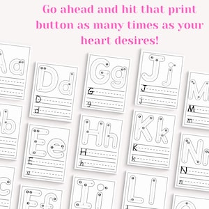 Trace and Match the Letters of the Alphabets | Writing Practice ...