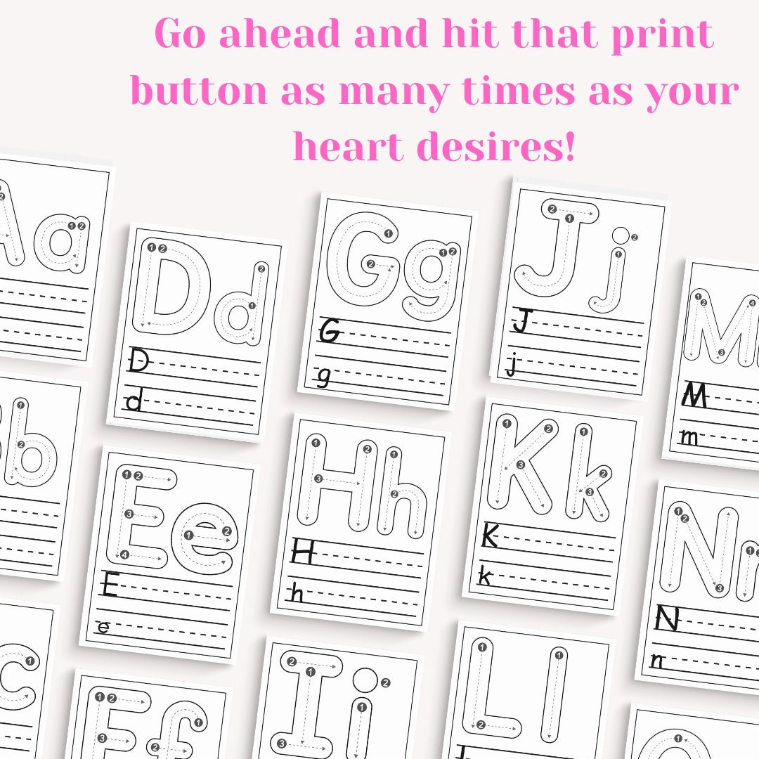 Trace and Match the Letters of the Alphabets | Writing Practice ...