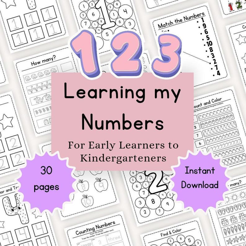 Numbers 1 to 10 Activity Pages | Early Learners to Kindergarten, Trace ...
