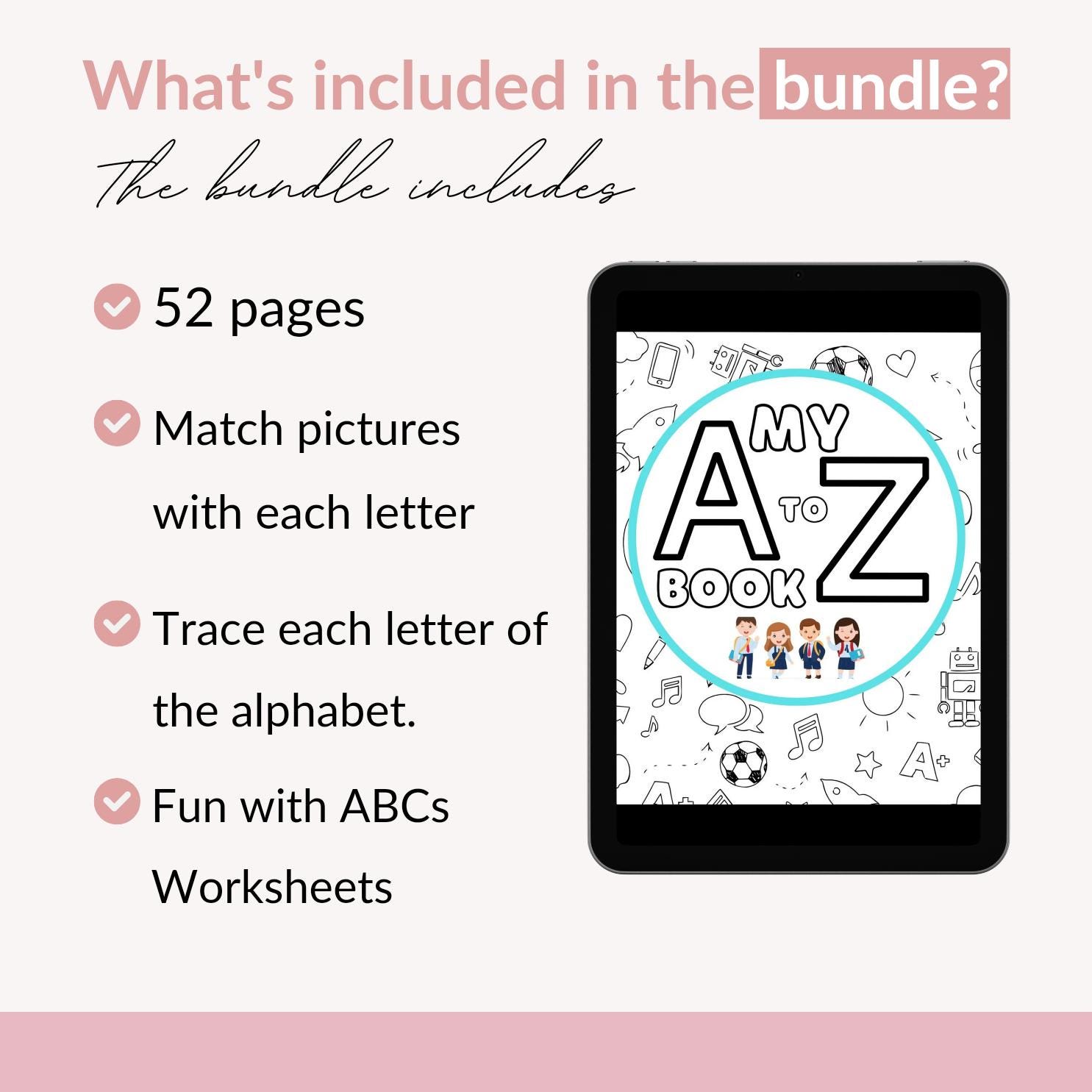 Trace and Match the Letters of the Alphabets | Writing Practice ...
