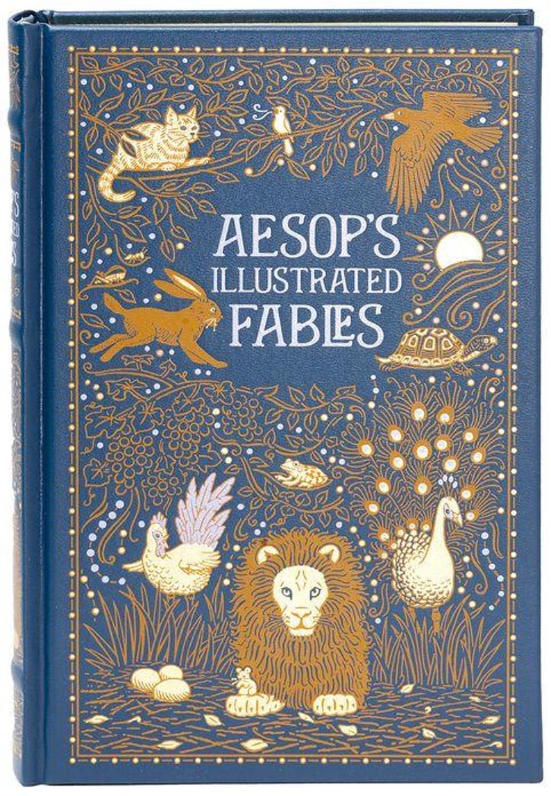 Aesop's Illustrated Fables With 400+ Fables Deluxe Bonded Leather ...