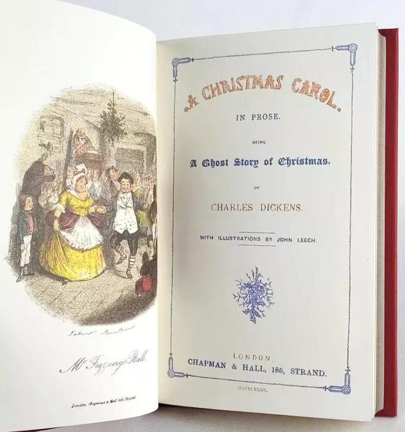 A CHRISTMAS CAROL by Charles Dickens Deluxe Original 1843 Edition ...