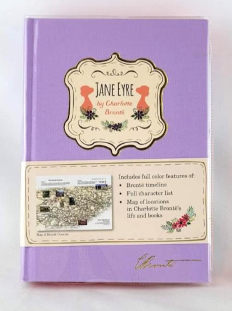 Rare - JANE EYRE by Charlotte Bronte With Timeline, Character List, Map ...