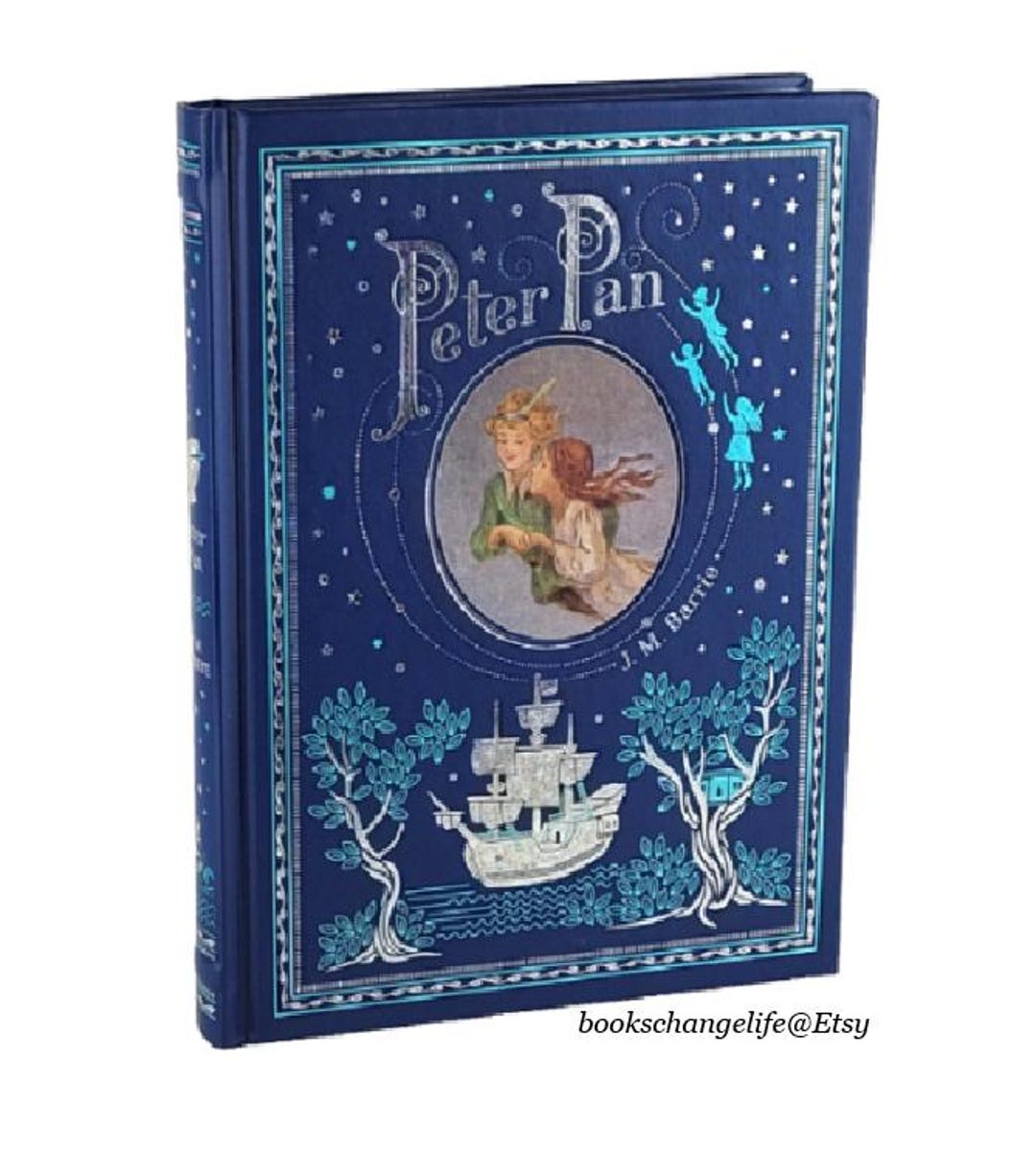 Peter Pan by J. M. Barrie Deluxe Leather Bound Illustrated Gilded ...
