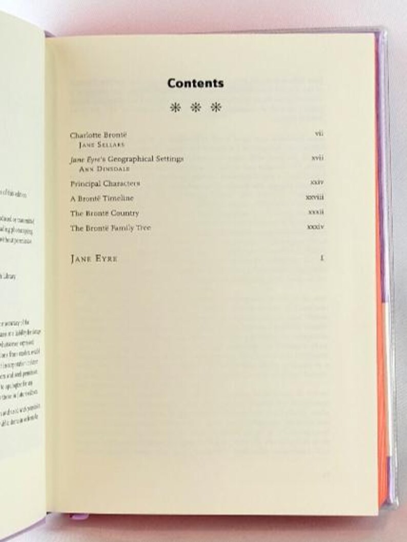 Rare - JANE EYRE by Charlotte Bronte With Timeline, Character List, Map ...