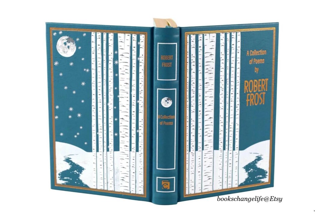 A Collection of Poems by Robert Frost Deluxe Leather Bound Illustrated ...