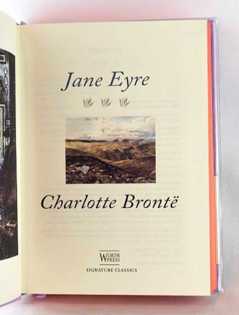 Rare - JANE EYRE by Charlotte Bronte With Timeline, Character List, Map ...