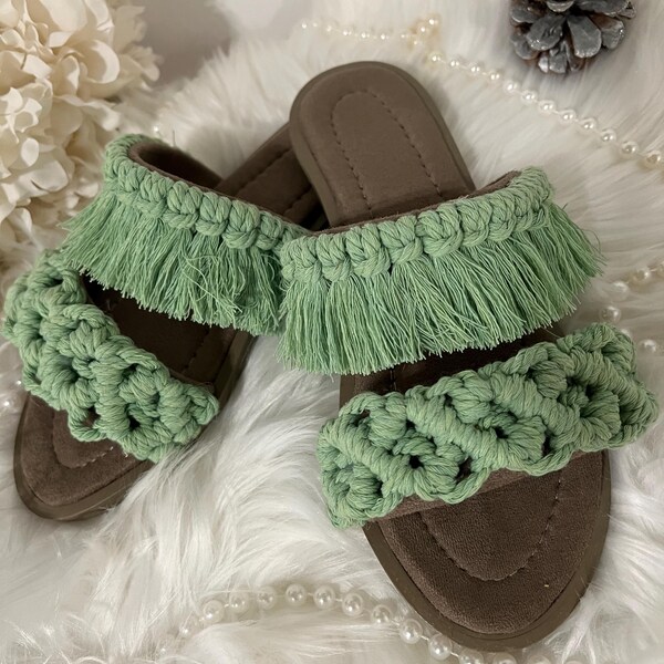 Macrame Sandals - Etsy