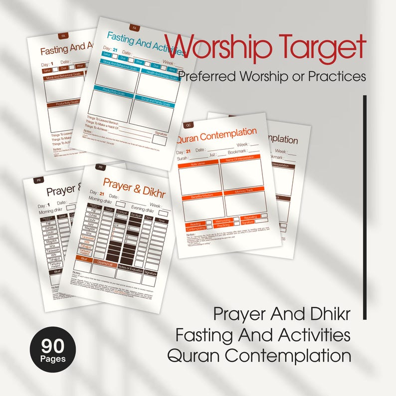 2026 Ramadan Planner Journal: Daily Islamic Prayer Dhikr Reflection ...