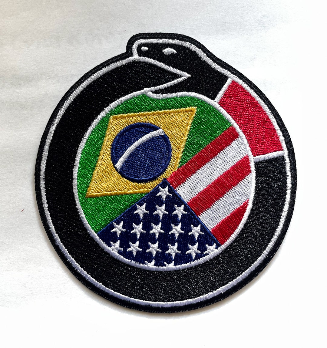 BJJ Patch: Jiu Jitsu Brazil/usa Embroidered Patch - Etsy