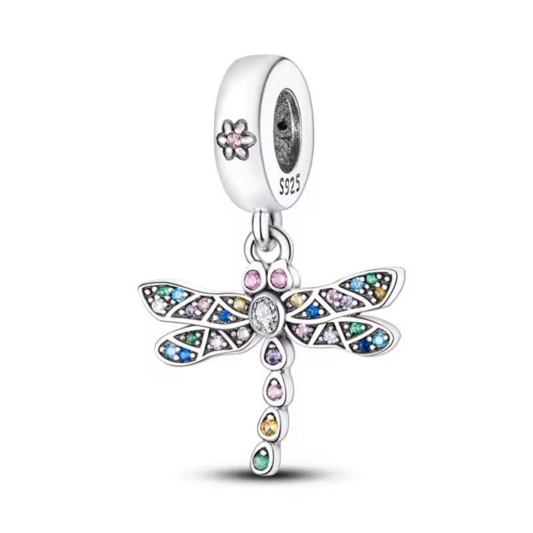 Dragonfly Charm for Pandora Bracelet, Nature Freedom Dangle Charm, 925 ...