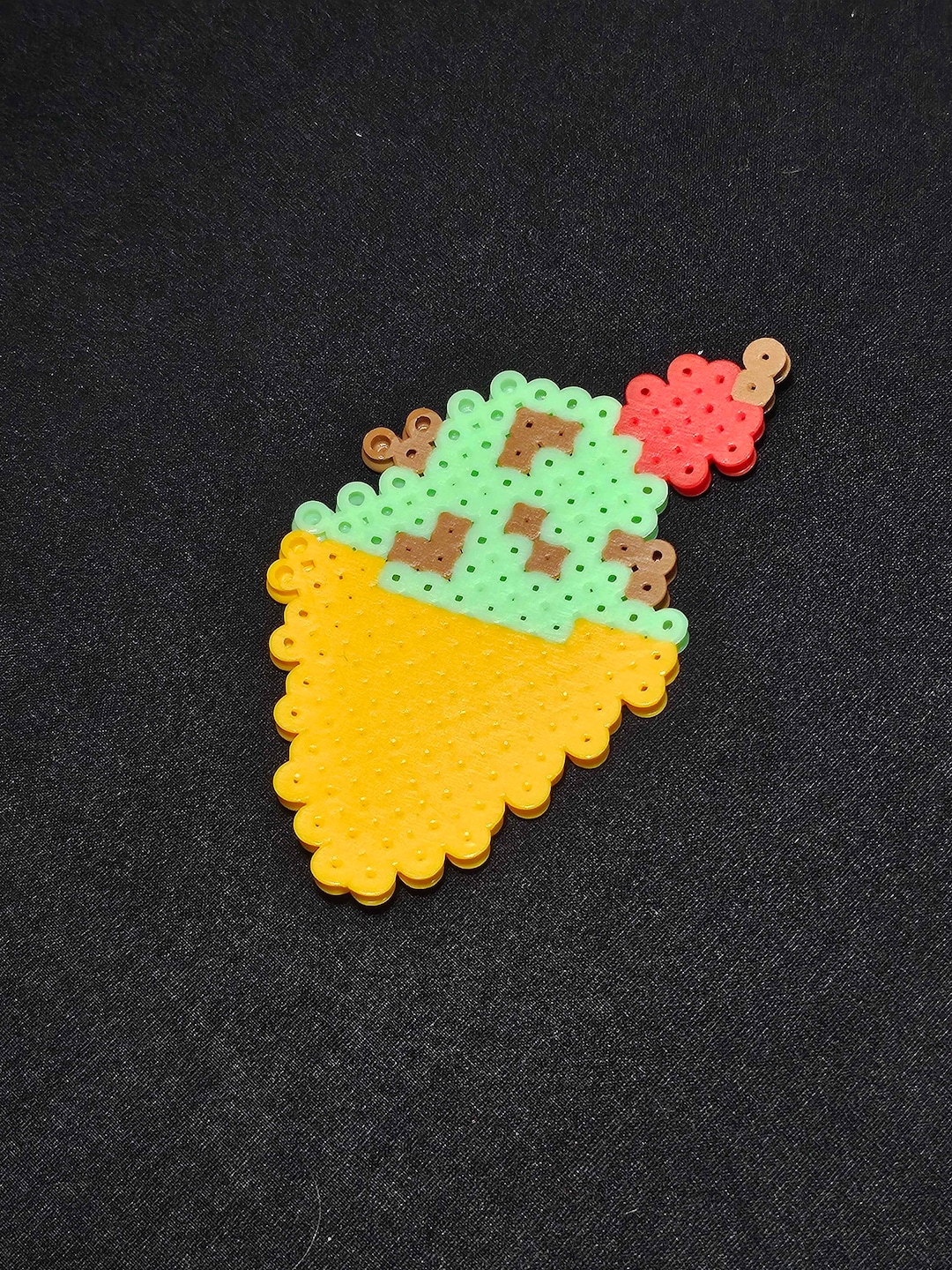 Perler Bead Mint Ice Cream Cone - Etsy