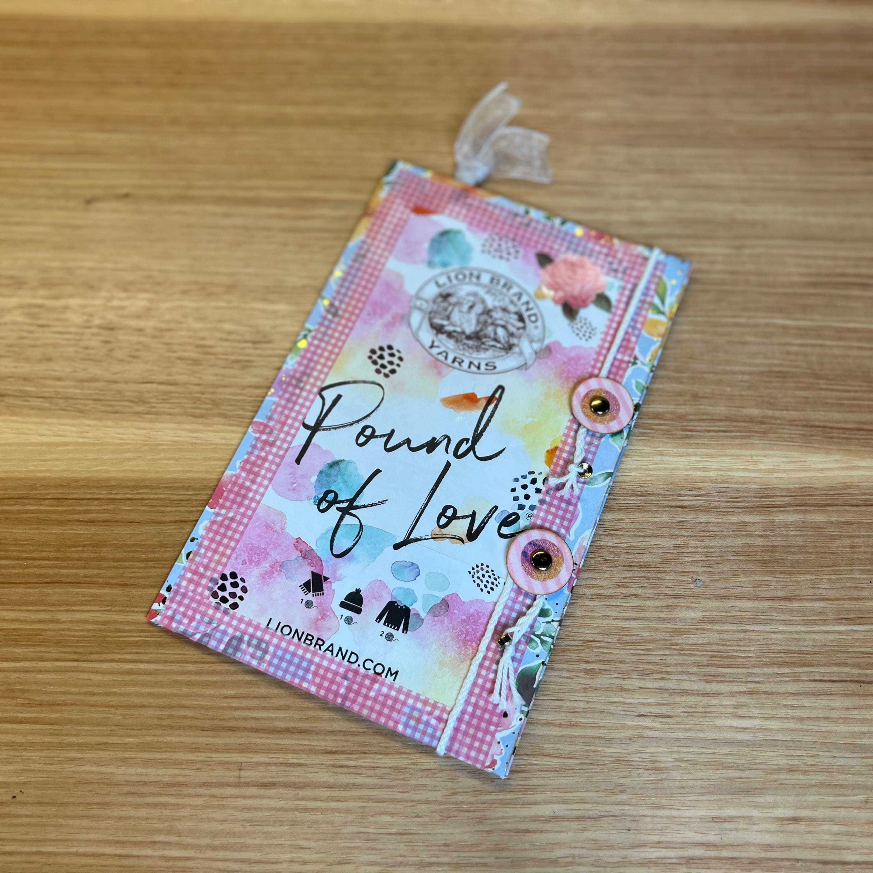 Handmade Floral Craft Folder: Upcycled Yarn Label Organizer - Etsy