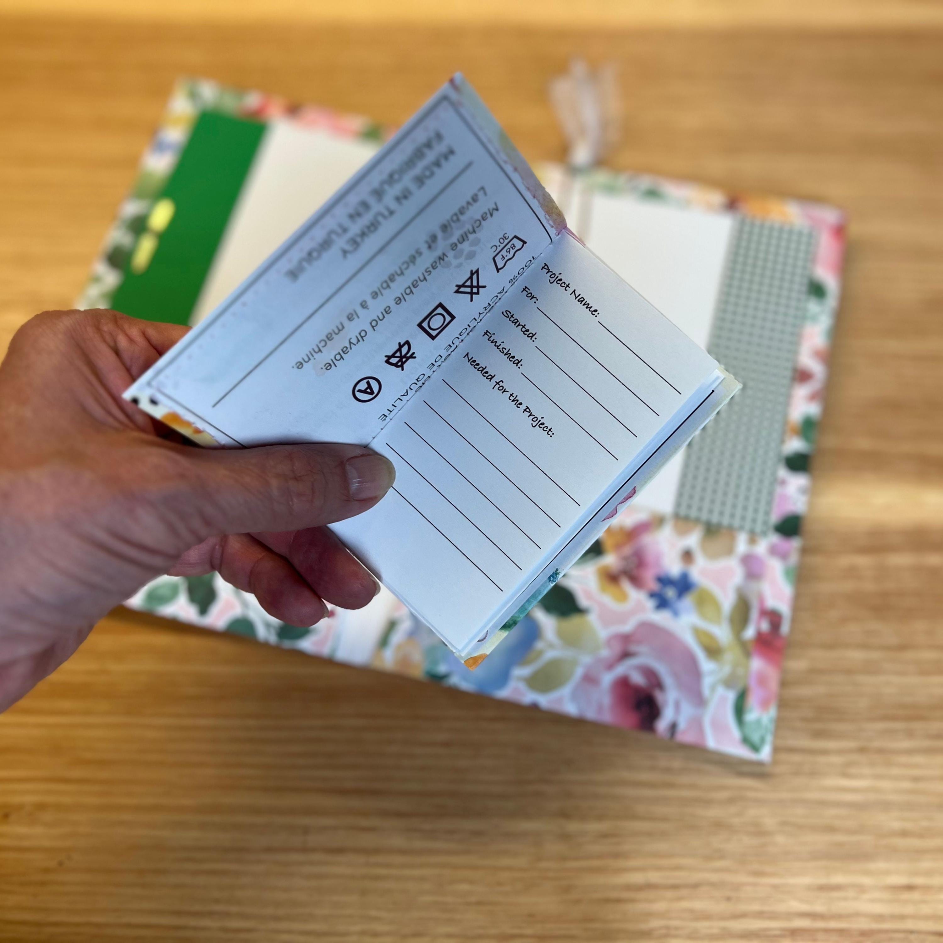 Handmade Floral Craft Folder: Upcycled Yarn Label Organizer - Etsy