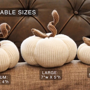 Hand Knit Fall Pumpkins, Fall Decor, Flexible Stems, Table Decoration ...