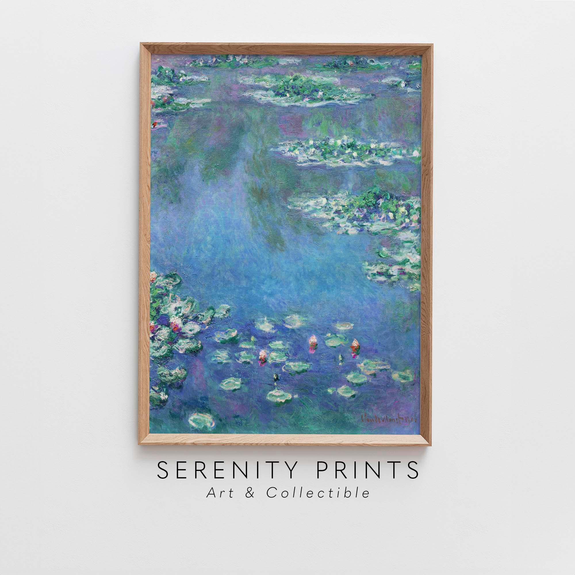 3 Piece Claude Monet Gallery Wall Set Printable Oil Painting Blue Wall ...