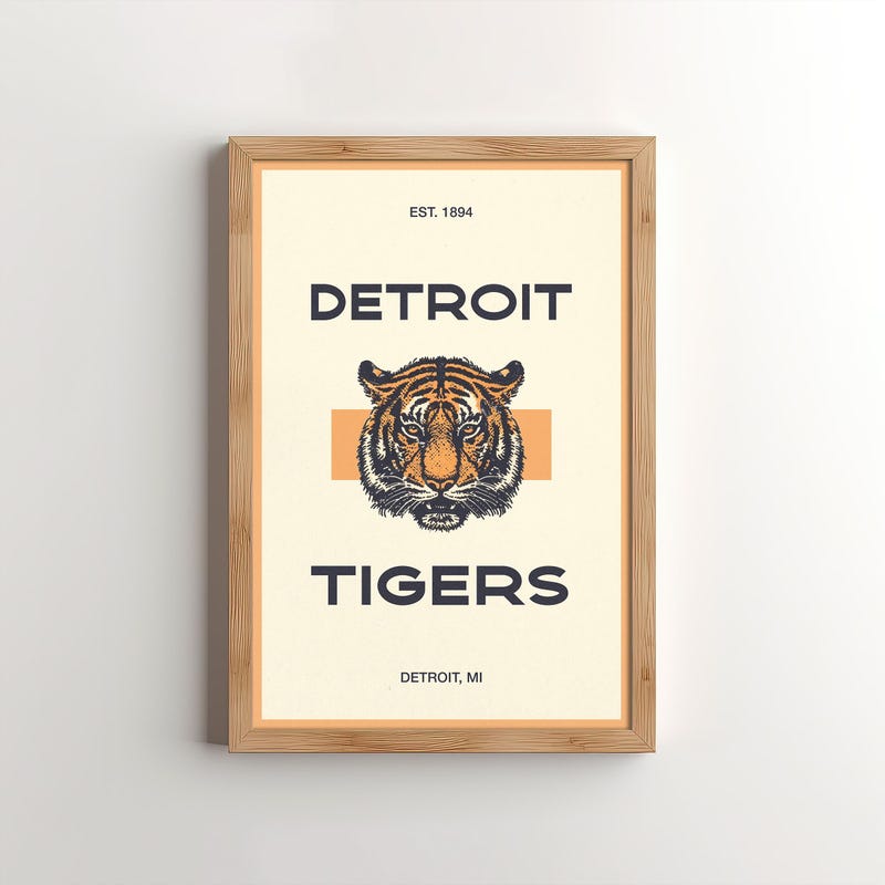 Detroit Tigers Art - Etsy