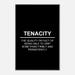 TENACITY Inspirational Wall Art, Office Decor, Home Decor, Motivational ...