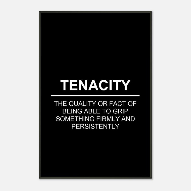 TENACITY Inspirational Wall Art, Office Decor, Home Decor, Motivational ...