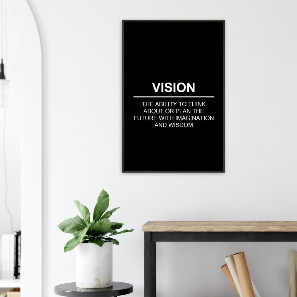 VISION Inspirational Wall Art, Office Decor, Home Decor, Motivational ...