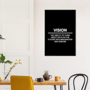 VISION Inspirational Wall Art, Office Decor, Home Decor, Motivational ...