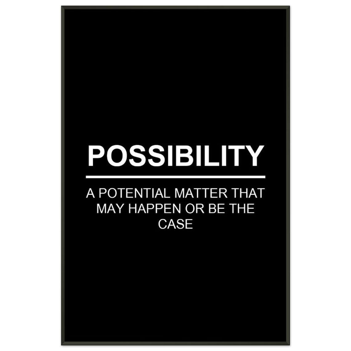 POSSIBILITY Inspirational Wall Art, Office Decor, Home Decor ...