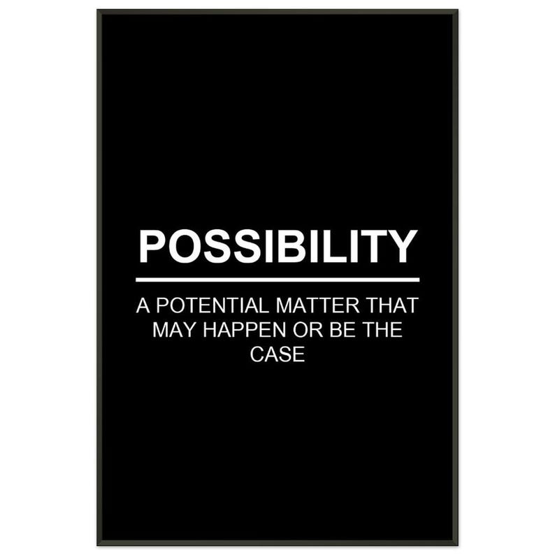POSSIBILITY Inspirational Wall Art, Office Decor, Home Decor ...