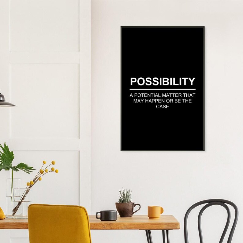 POSSIBILITY Inspirational Wall Art, Office Decor, Home Decor ...