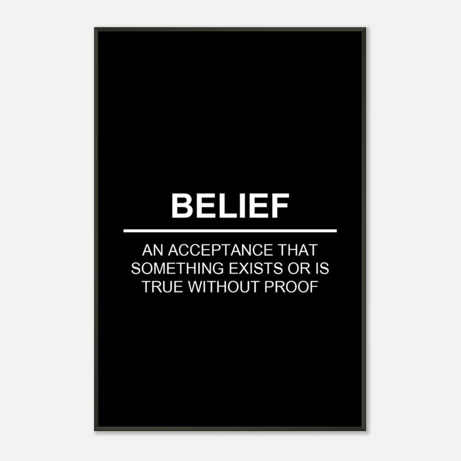 BELIEF Inspirational Wall Art, Office Decor, Home Decor, Motivational ...