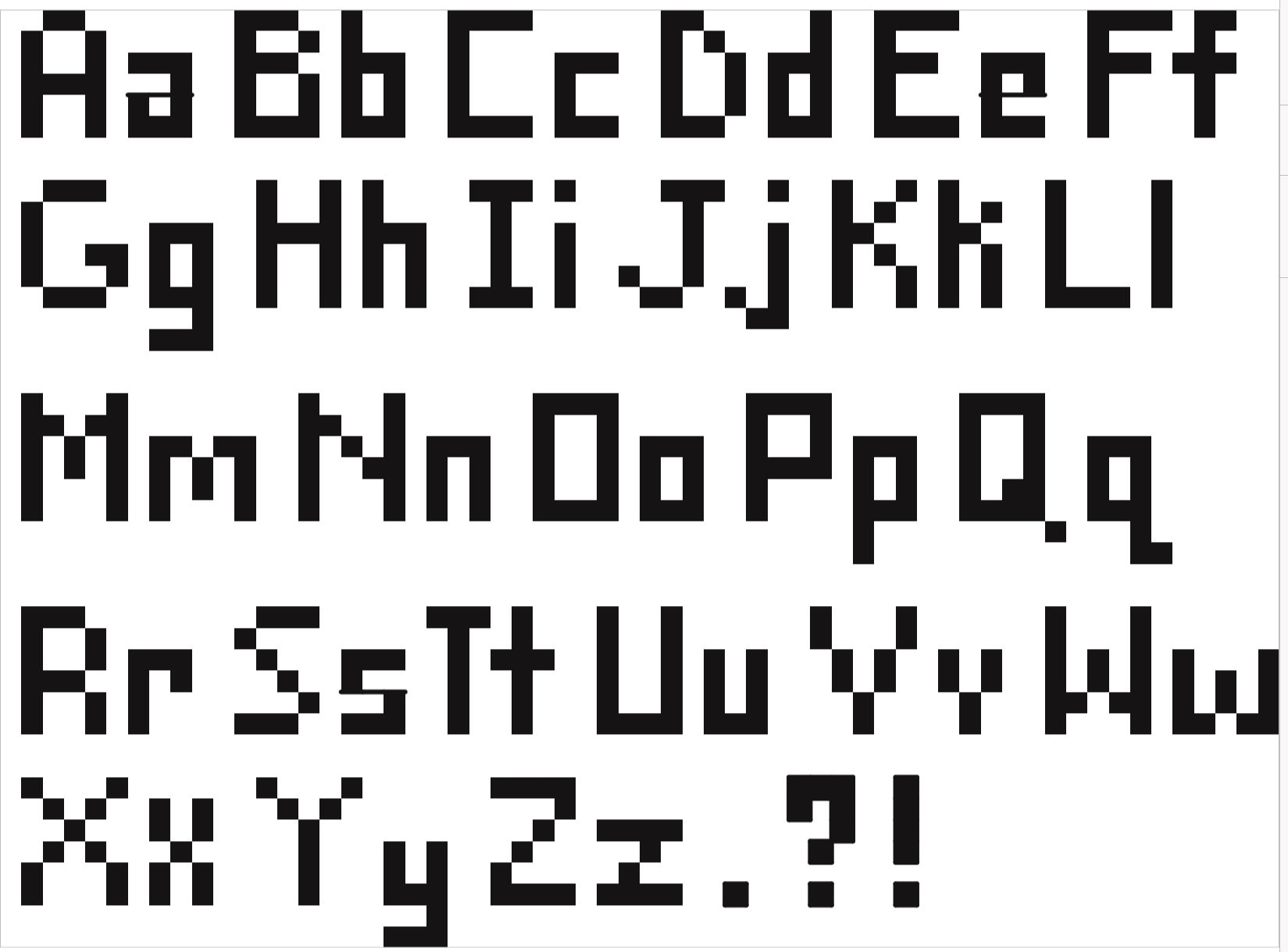 Alphabet Block Letters Uppercase Lowercase 4-6 Characters High - Etsy