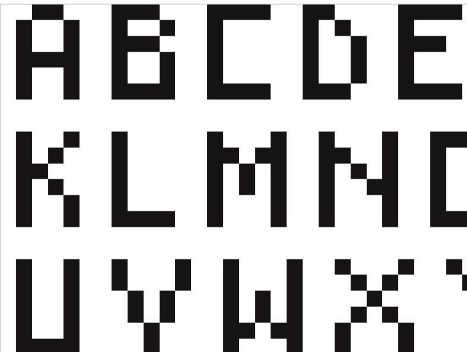 Block Letter Alphabet - Both Patterns 2 for 2.25 Deal - 5-6 Characters ...