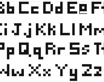 Alphabet Block Letters Uppercase Lowercase 4-6 Characters High - Etsy