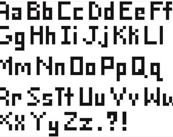 Alphabet Block Letters Uppercase Lowercase 3-5 Characters High - Etsy