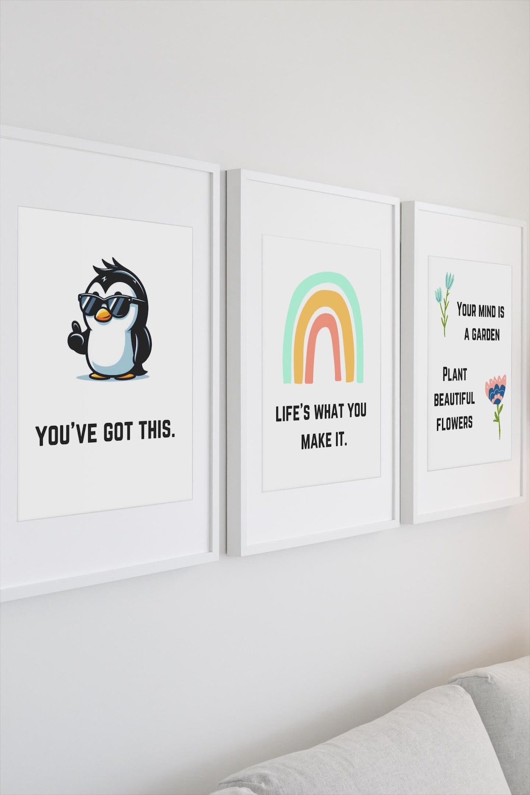 Minimalist Motivational Wall Art Posters, Motivational Sayings With ...