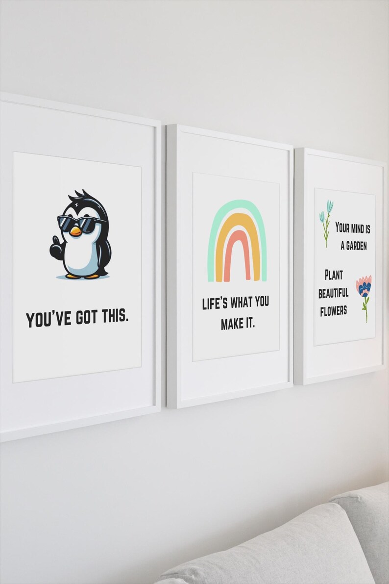 Minimalist Motivational Wall Art Posters, Motivational Sayings With ...