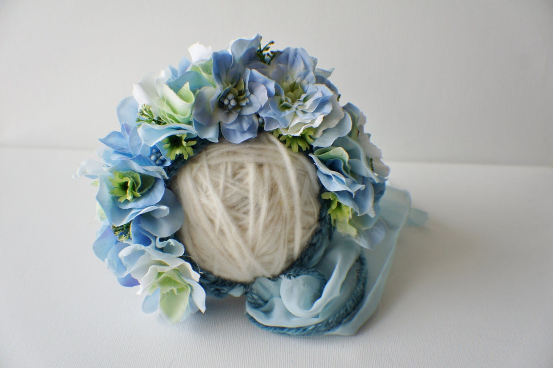 Flower Bonnet, Floral Bonnet, Garden Bonnet, Sitter Bonnet, Baby Hat ...
