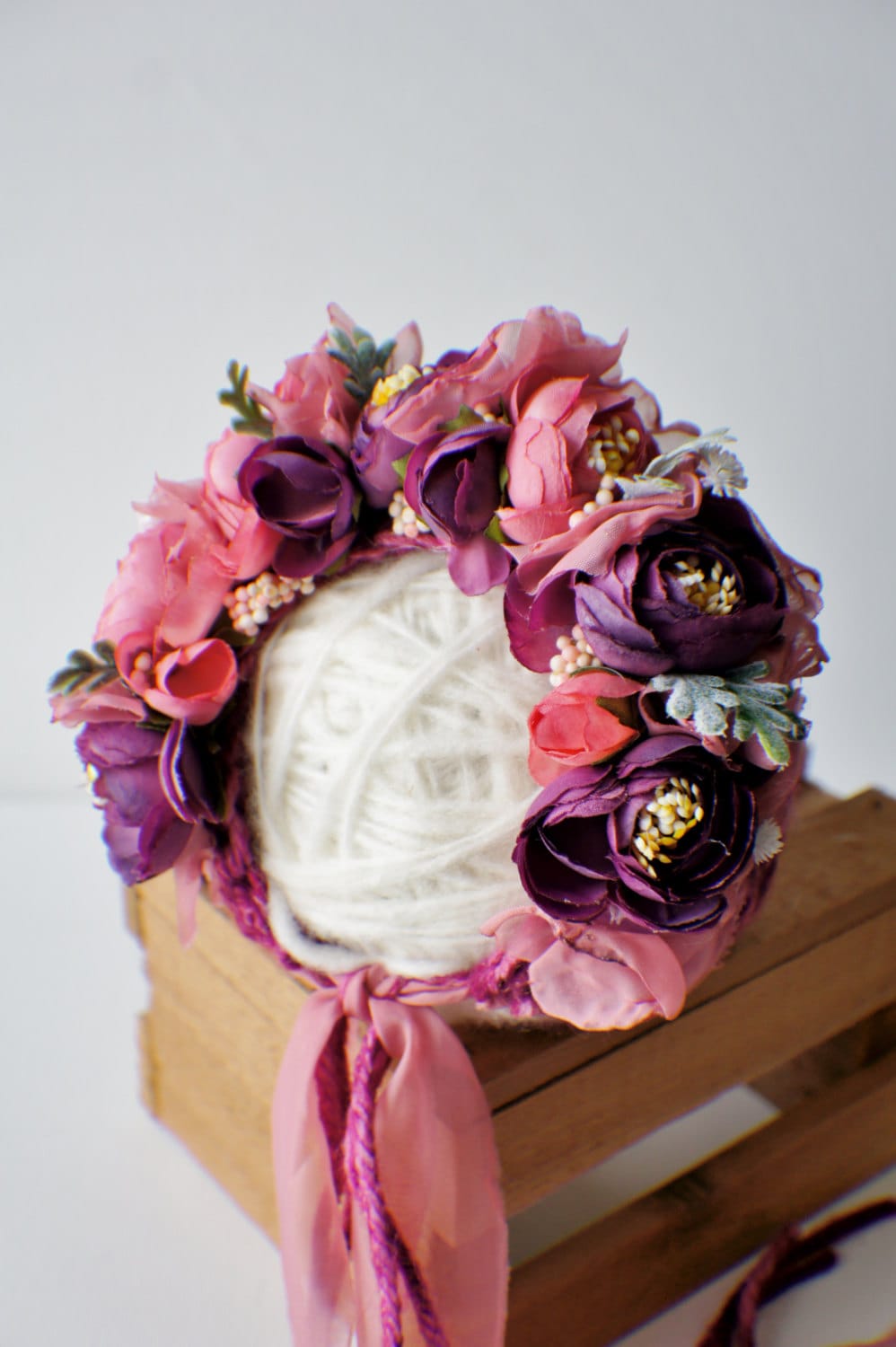 Flower Bonnet Floral Bonnet Garden Bonnet Sitter Bonnet | Etsy